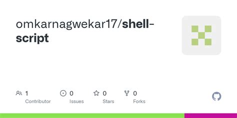 GitHub Omkarnagwekar Shell Script