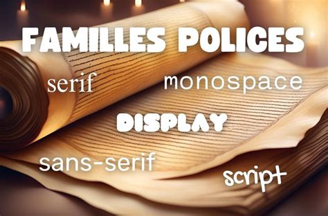 Différentes Familles De Polices Serif Sans Serif Monospace