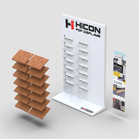 14 hooks flooring tiles display showroom sturdy metal display rack