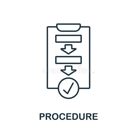 Procedure Icon Simple Element From Regulation Collection Stock Vector