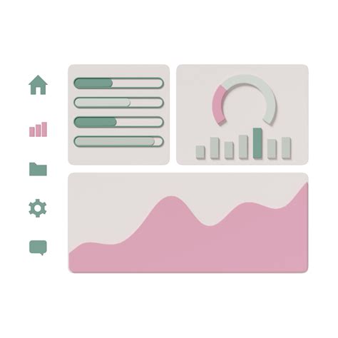 Admin Panel Interface With Infographics And Charts 3d Model Download