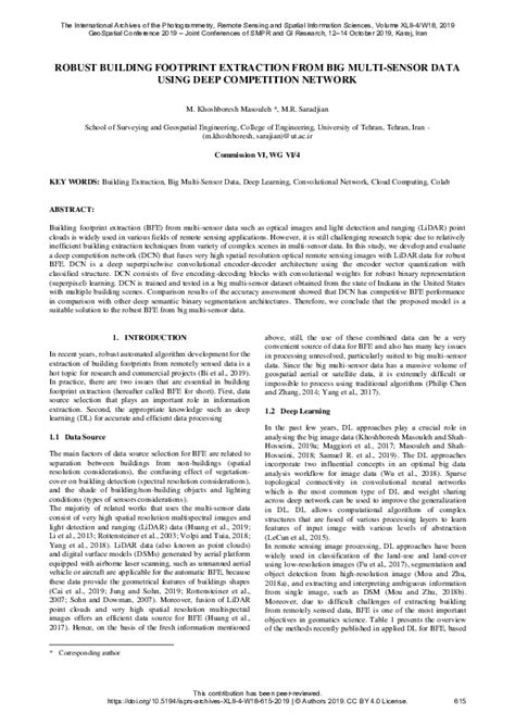 Pdf Robust Building Footprint Extraction From Big Multi Sensor Data