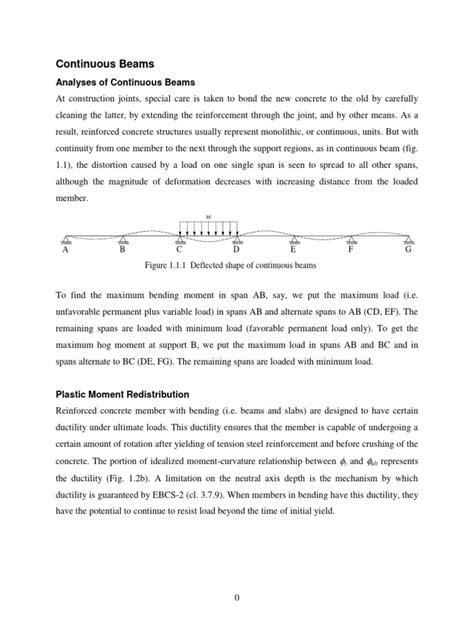 Continuous Beams Pdf Bending Beam Structure