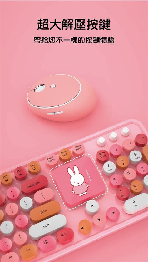 Miffy Mif Wireless Full Keyboard Mouse Keyboard And Mouse Pad In Set Blue Yoho