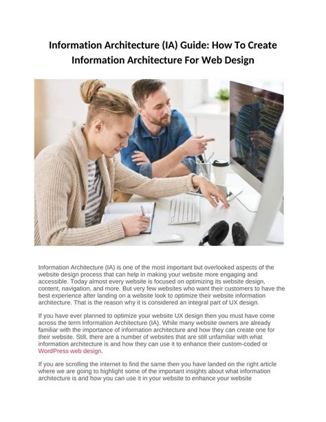 Information Architecture Ia Guide How To Create Information Architecture For Web Design By
