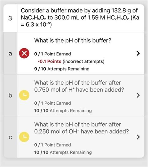 Solved Consider A Buffer Made By Adding G Of NaC H O Chegg