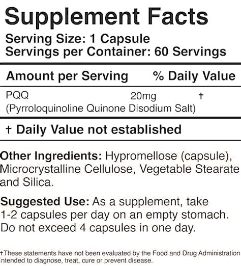 Pqq Supplement Cellular Energy Brain Support And Mitochondrial Health
