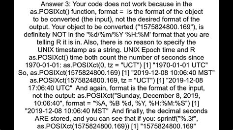Convert Unix Time String To Date In R Youtube