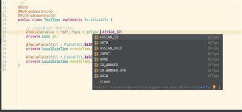mybatis plus global config db config id type auto 和 tableid value