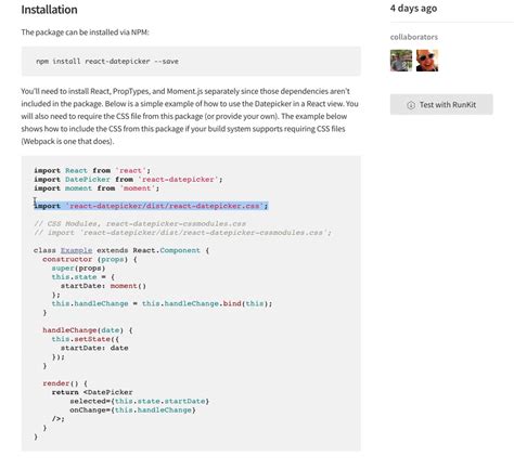 Adding Styles To The React Date Picker