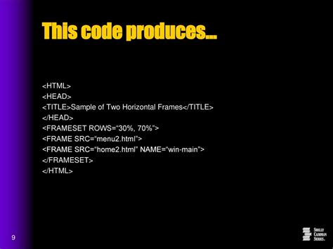 Creating Frames On A Web Page Ppt Download