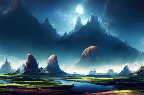 3d Render Digital Art Fantasy Landscape High Quality Wallpaper