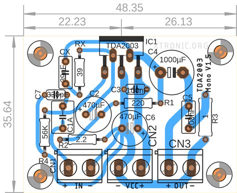 Ic Tda2003 Amplifier Circuit Power 10 W Xtronic Amplifier Circuit Audio Amplifier