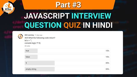 Javascript Interview Question Quiz In Hindi Part 3 Javascript Tutorials In Hindi Youtube