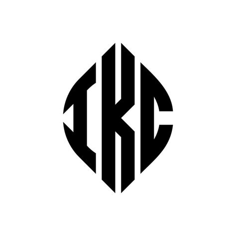 Ikc Circle Letter Logo Design With Circle And Ellipse Shape Ikc Ellipse Letters With