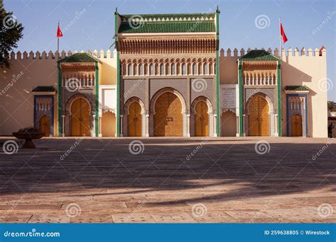 Outdoor View Of The Dar Al Makhzen Royal Palace Of The King Of Morocco