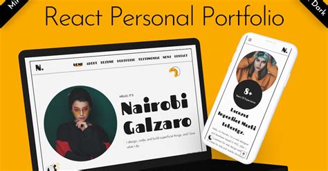 Personal Portfolio Resume React Template Nairobi Ft Personal