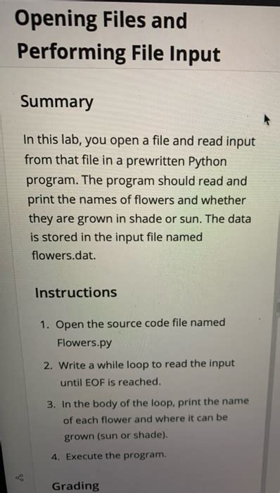 Solved Opening Files And Performing File Input Summary In