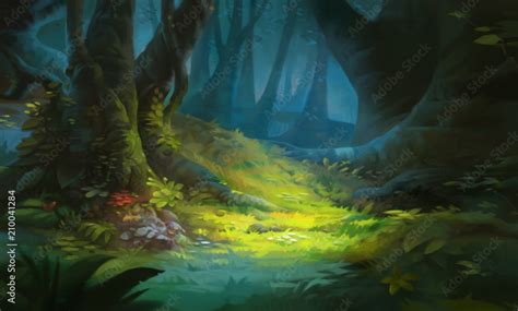 Game Art Fantasy Forest Environment Digital Cg Artwork Concept