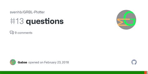 Questions · Issue 13 · Svenhbgrbl Plotter · Github