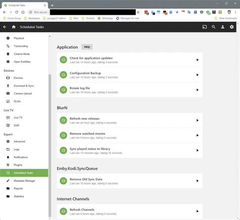 Dashboard Scrollbar Google Chrome V69 General Windows Emby Community