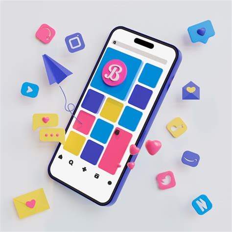 스마트폰 장치의 통신 및 소셜 미디어 아이콘 무료 사진