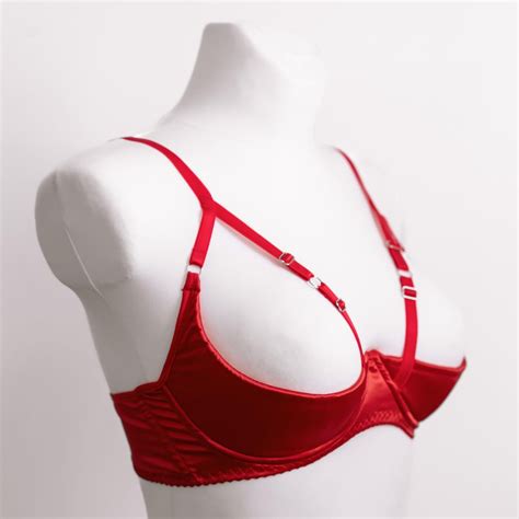 Satin Shelf Bra Open 14 Quarter Cup Bra With Support Half Cup Shelf