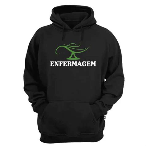Moletom Enfermagem Blusa De Frio Flanelada Com Capuz Canguru Estampado