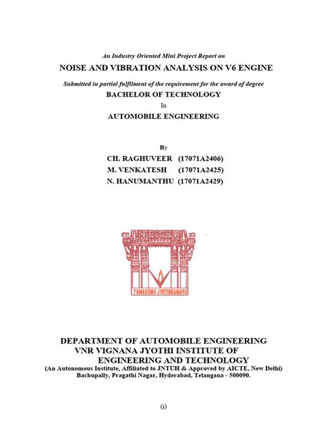 Design And Analysis Of V 6 Engine Pdf Piston Finite Element Method