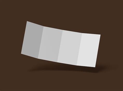 Premium Photo Blank 4panel Roll Fold Leaflet 3d Render To Present