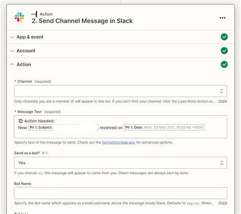 Failed To Create A Send Channel Message In Slack Error From Slack Invalid Thread Ts Zapier
