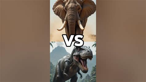 T Rex Vs Elephant Epic Battle Across Time 🔥 Shorts Youtube