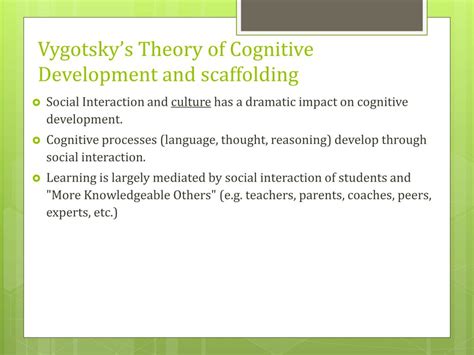 PPT Vygotskys Theory Of Cognitive Development And Scaffolding