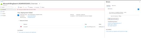deployment failed bad request request payload failed validation
