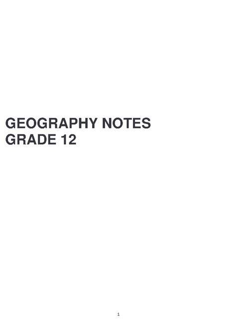 Geography Grade 12 Notes Geography Notes Grade 12 Chapter 3 3 Urban
