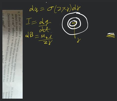 5 A Disc Of Radius R Rotates With Constant Angular Velocity ω About Its