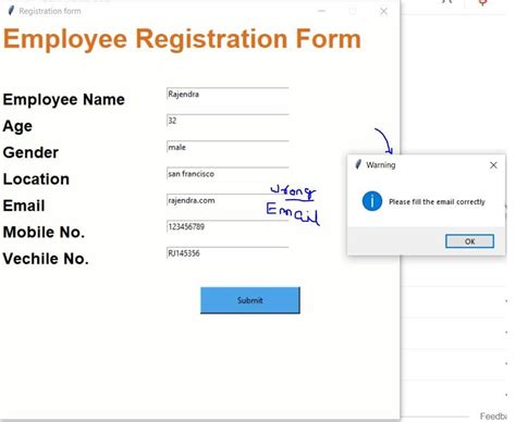 Solved Create A Employees Registration Form Using Python And Chegg
