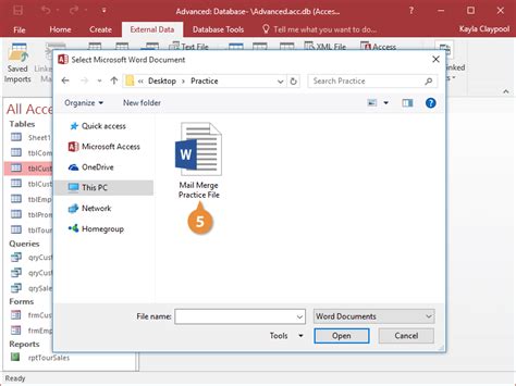 Mail Merge Records To Word Customguide