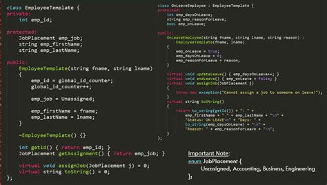 Solved Class EmployeeTemplate Private Class OnLeaveEmployee Chegg