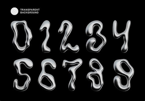 Chrome Numbers Psd High Quality Free Psd Templates For Download