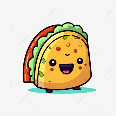 Cute Taco Clipart Cute Cartoon Vector Illustration Of Kawaii Taco Cute Taco Clipart Cartoon