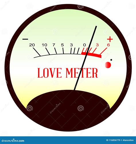 Red Hot Love Meter Isolated On White Stock Vector Illustration Of Meter Analogue 116856779