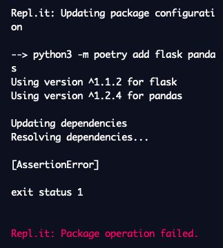 Replit Repl It Unable To Install Pandas Stack Overflow