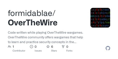 github formidablae overthewire code written while playing