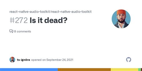 Is It Dead · Issue 272 · React Native Audio Toolkitreact Native