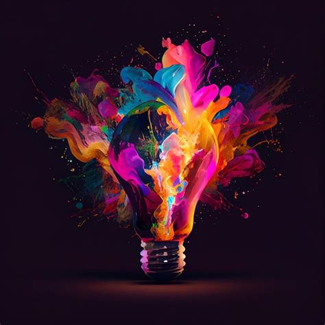 창의적 사고 아이디어의 일러스트generative Ai 프리미엄 사진