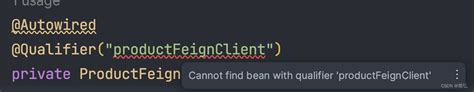 Idea在调用feign接口注入时无法自动注入beanfeignclient不能将接口注入bean对象 Csdn博客