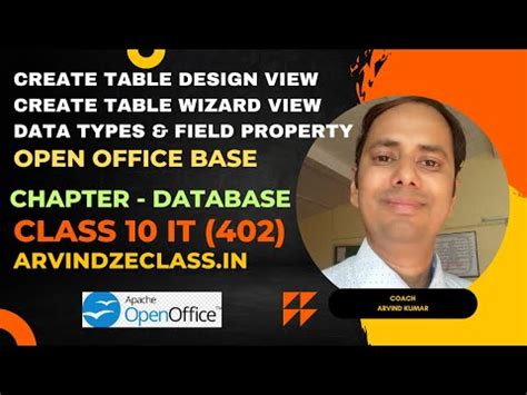 Class IT Chapter Database Management System Topic Create Table In Open Office