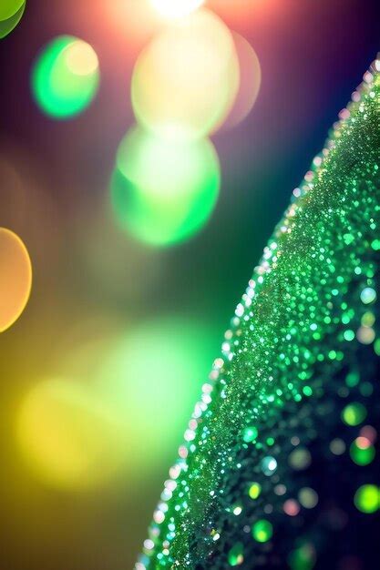 Premium Photo | Emerald glitter bokeh background Unfocused shimmer jade ...