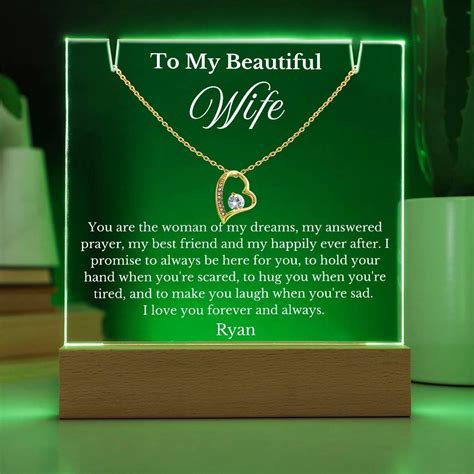 Personalized To My Wife Necklace T For Wife Christmas T For